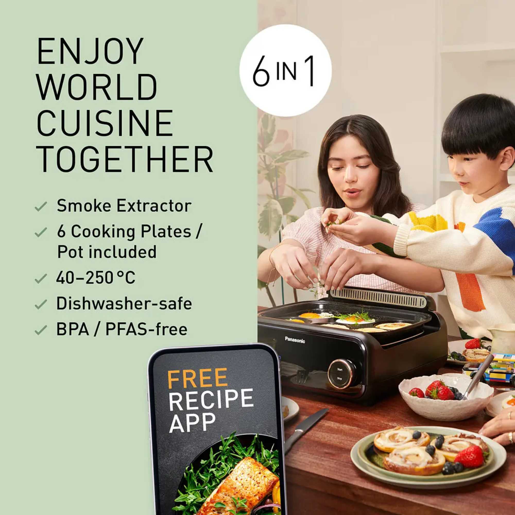 Panasonic NF-GM600KXC GM600 6 in 1 Table-Top Multi Cooker | Hughes