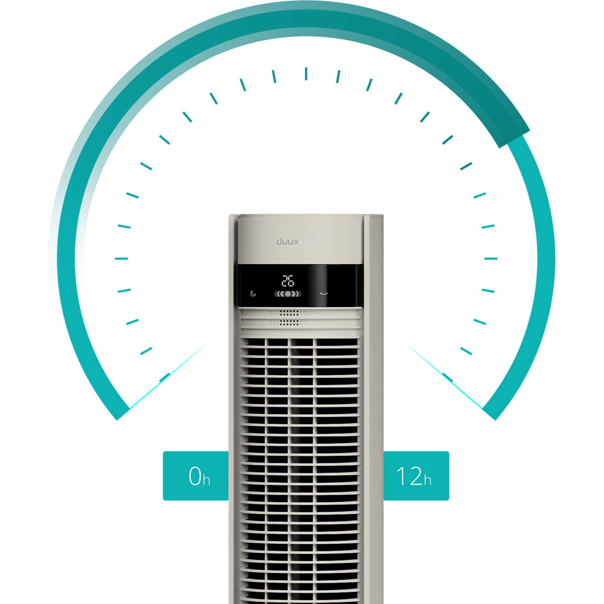 Duux Elevate Tower Fan - Stone | Hughes Business