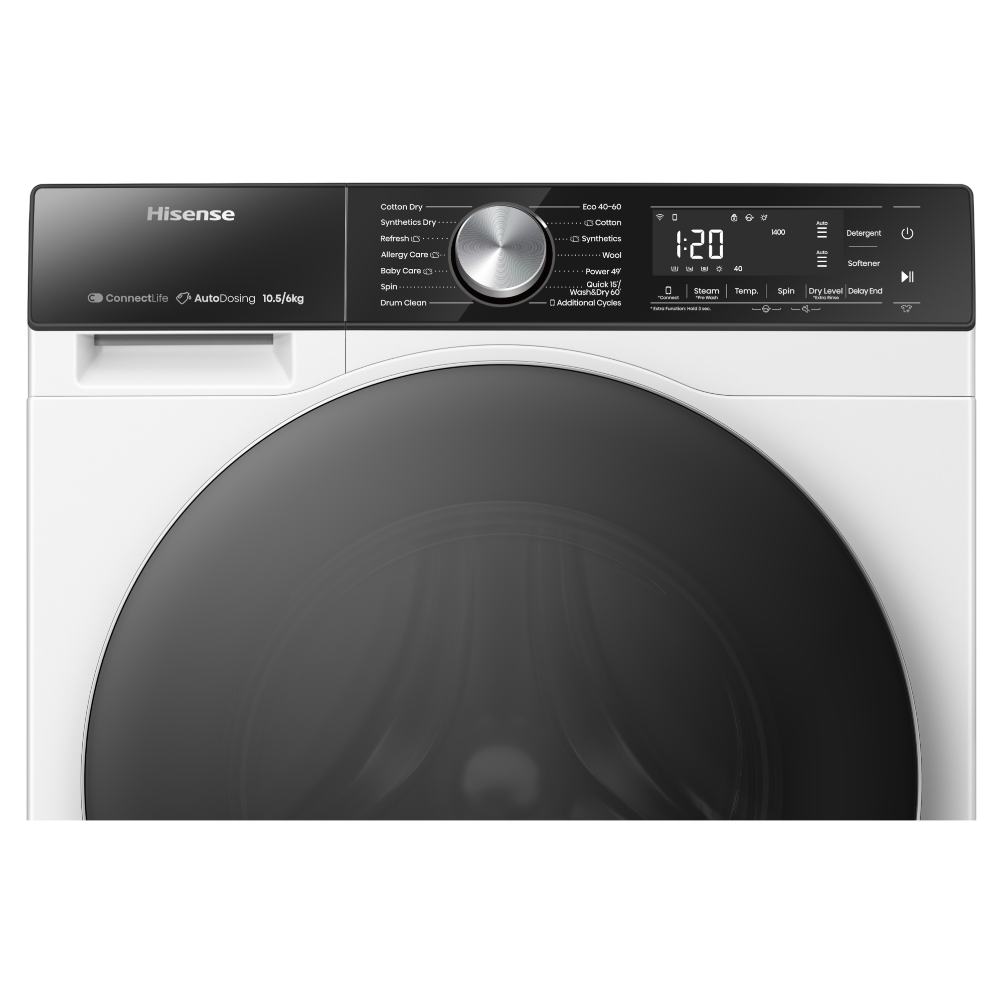 Hisense WD5S1045BW 10/6kg 1400rpm Washer Dryer with AutoDose - White ...