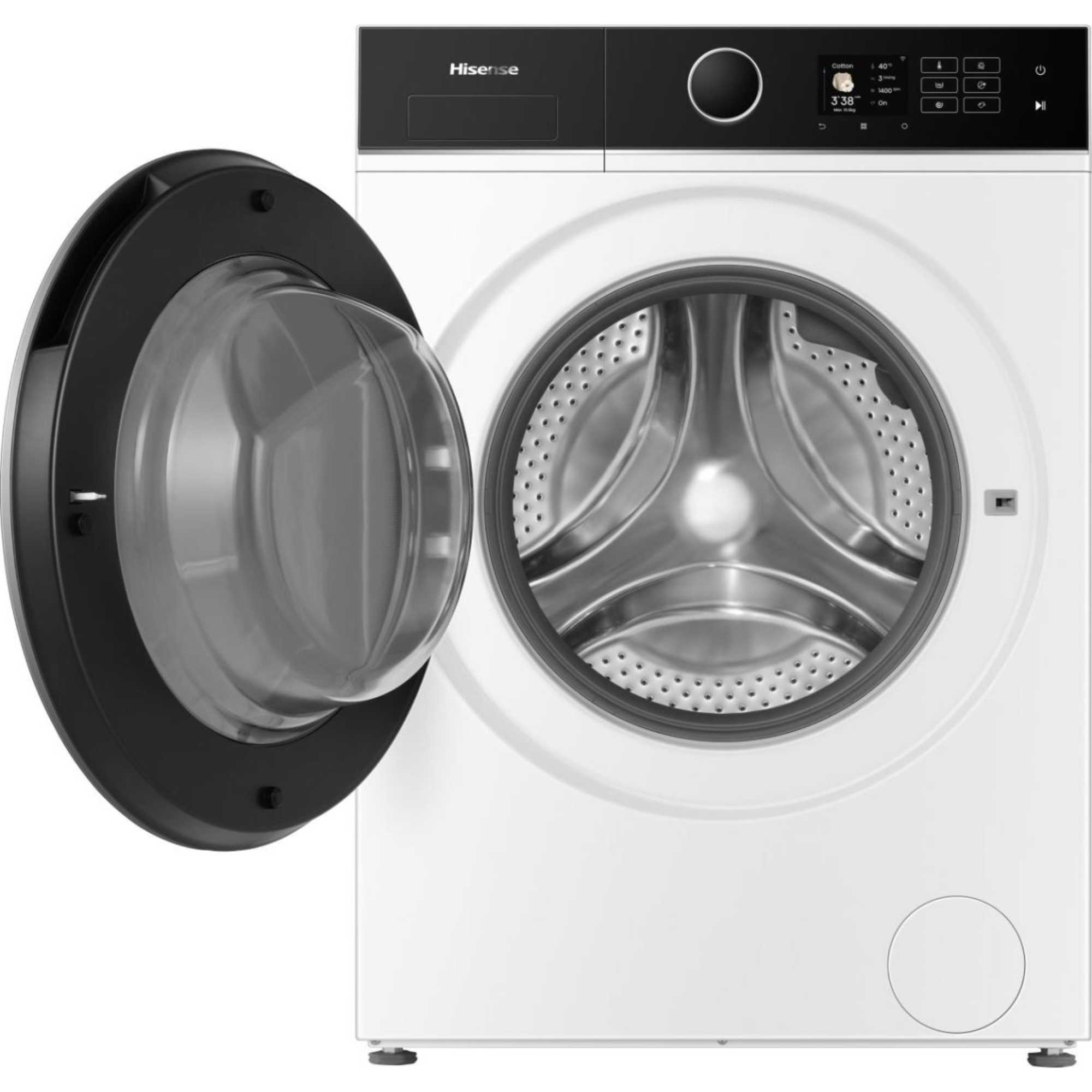 Hisense WD5I1045BWQ 10.5kg Wash 6kg Dry Washer Dryer - White | Hughes