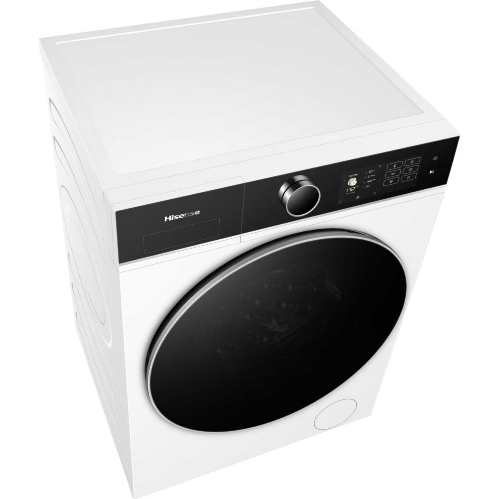 Hisense WD5I1045BWQ 10.5kg Wash 6kg Dry Washer Dryer - White | Hughes
