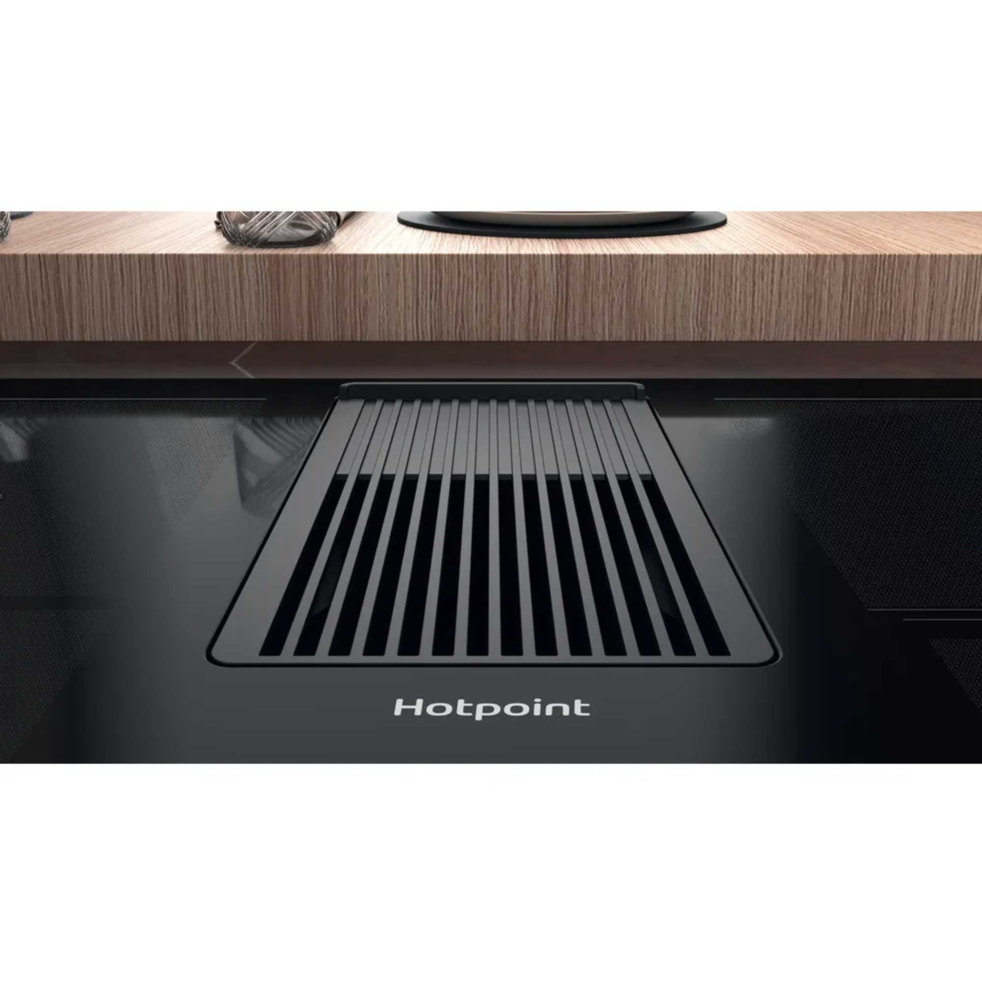 Hotpoint PVH92B 90cm 4 Burner Vented Induction Hob - Black | Hughes
