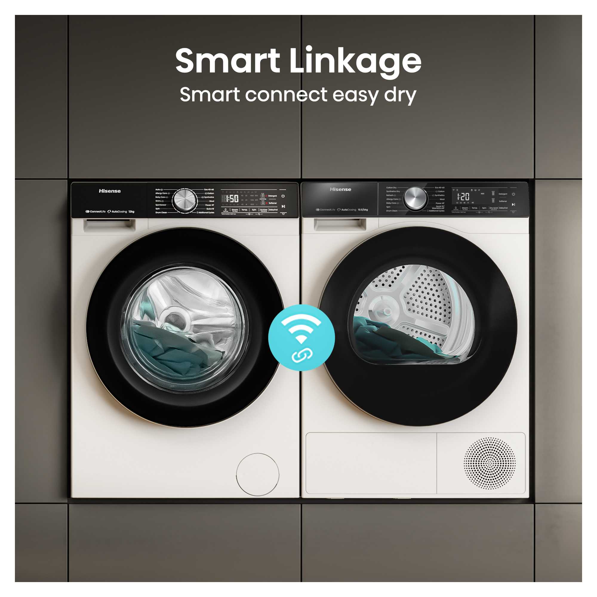 Hisense WD5S1045BW 10/6kg 1400rpm Washer Dryer with AutoDose - White ...