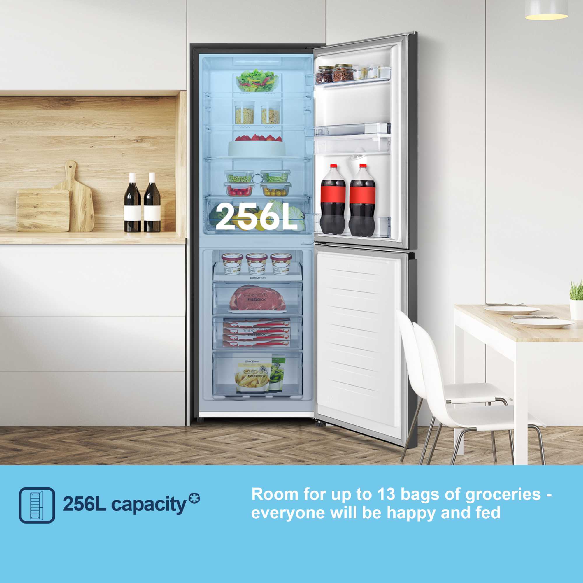 Fridgemaster Fridge Freezer 60/40 Total No Frost - Black - MC55251DEB ...