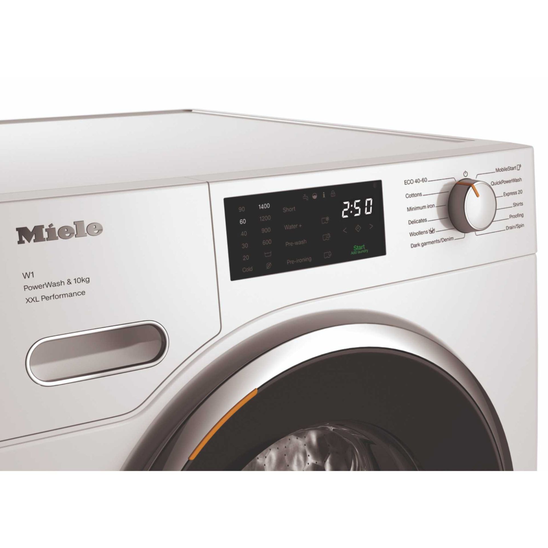 Miele WWK360 10kg 1400rpm Miele@Home Washing Machine - White | Hughes