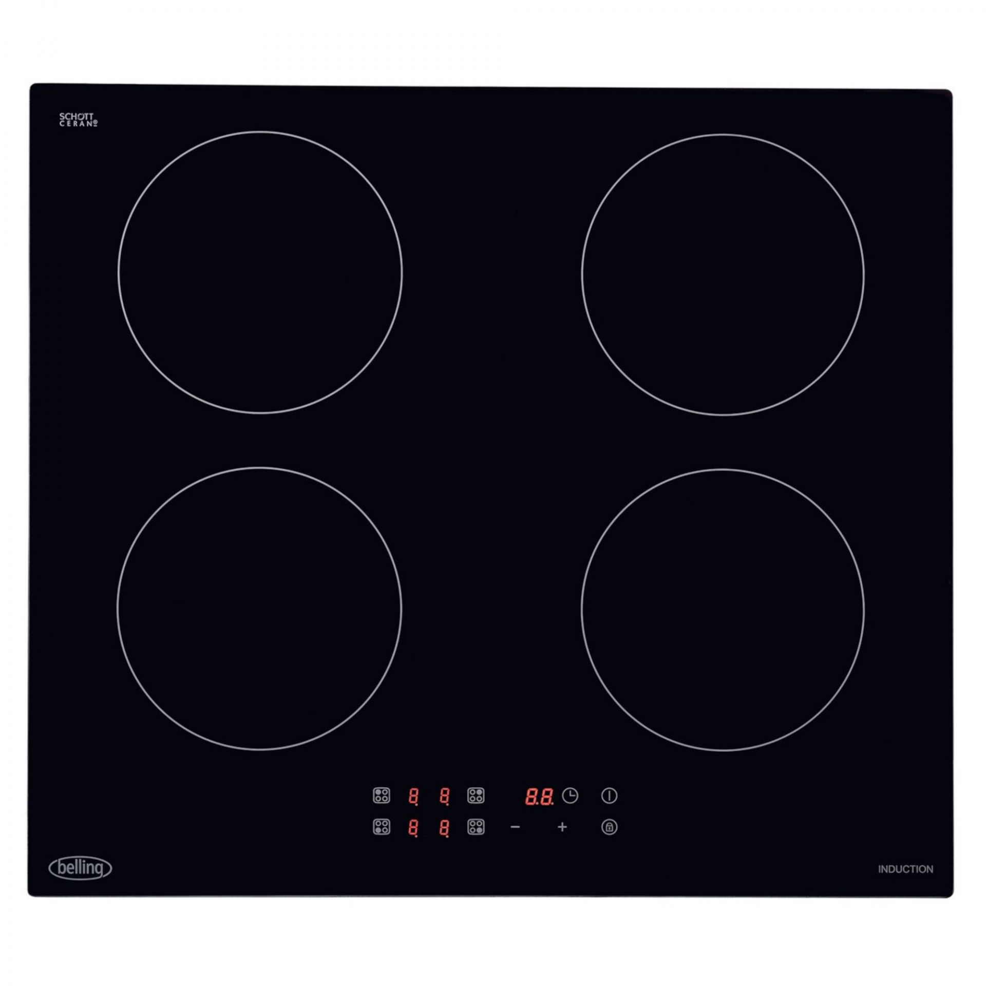 Belling IHT6013BLK 60cm Induction Hob with Touch Controls - Black | Hughes