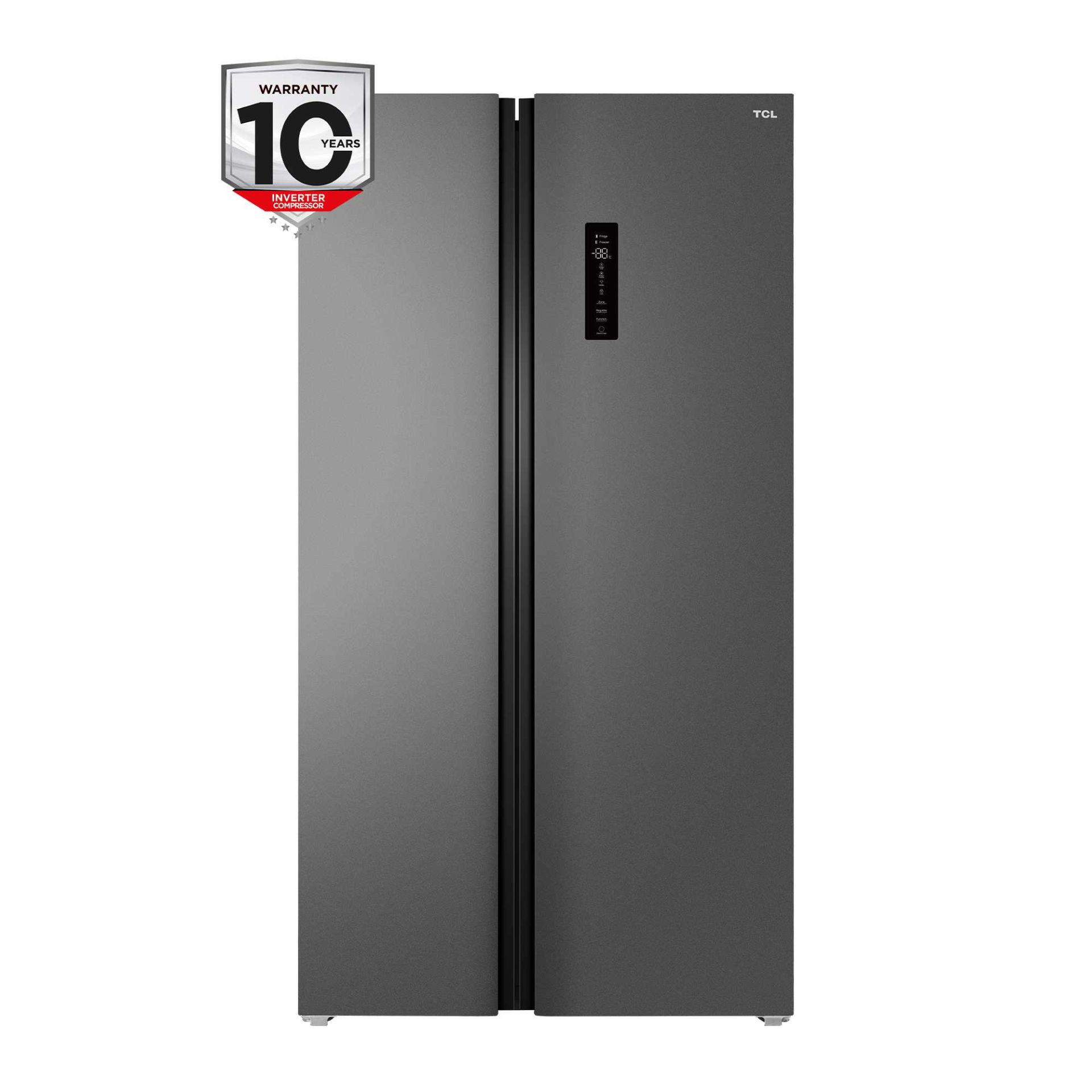 TCL RP505SSE2UK 505L American Fridge Freezer with Total No Frost - Grey ...