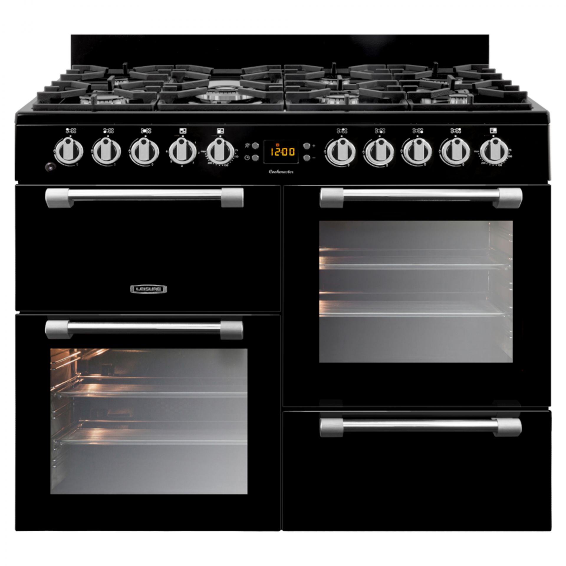 Leisure CK100G232K 1000mm Gas Double Range Cooker - Black | Hughes