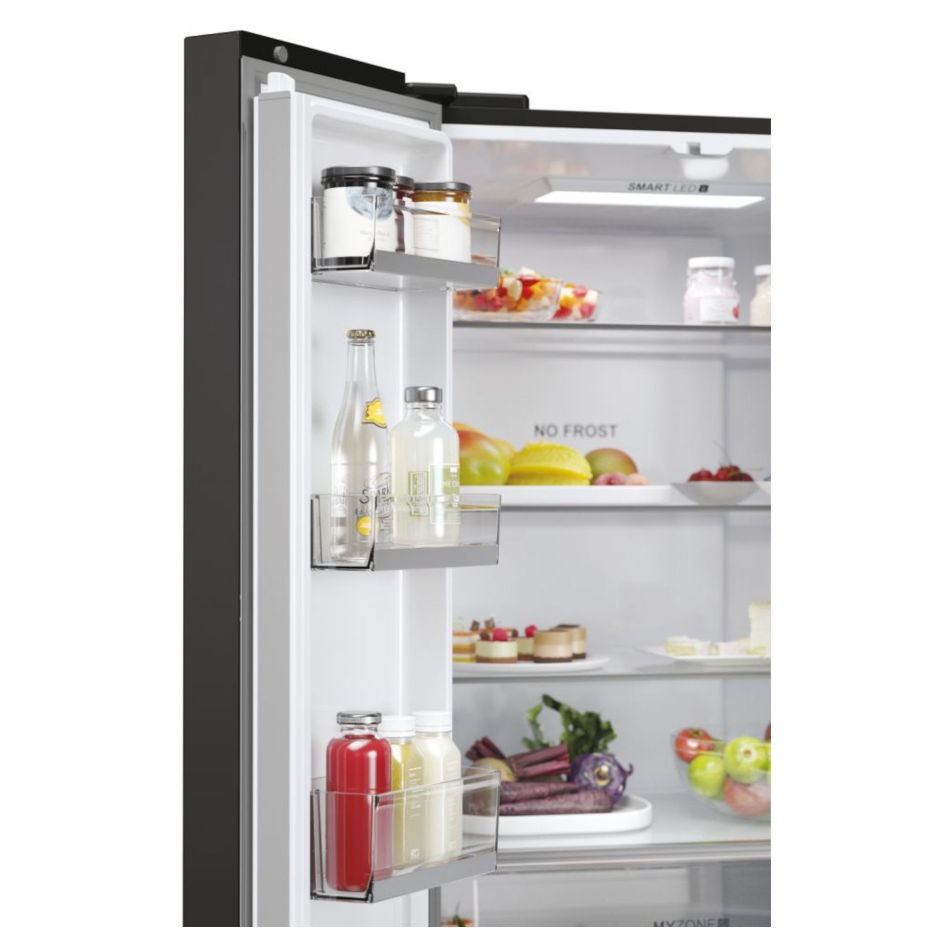 Haier HFR5719EWPB 700mm No Frost Fridge Freezer - Black | Hughes
