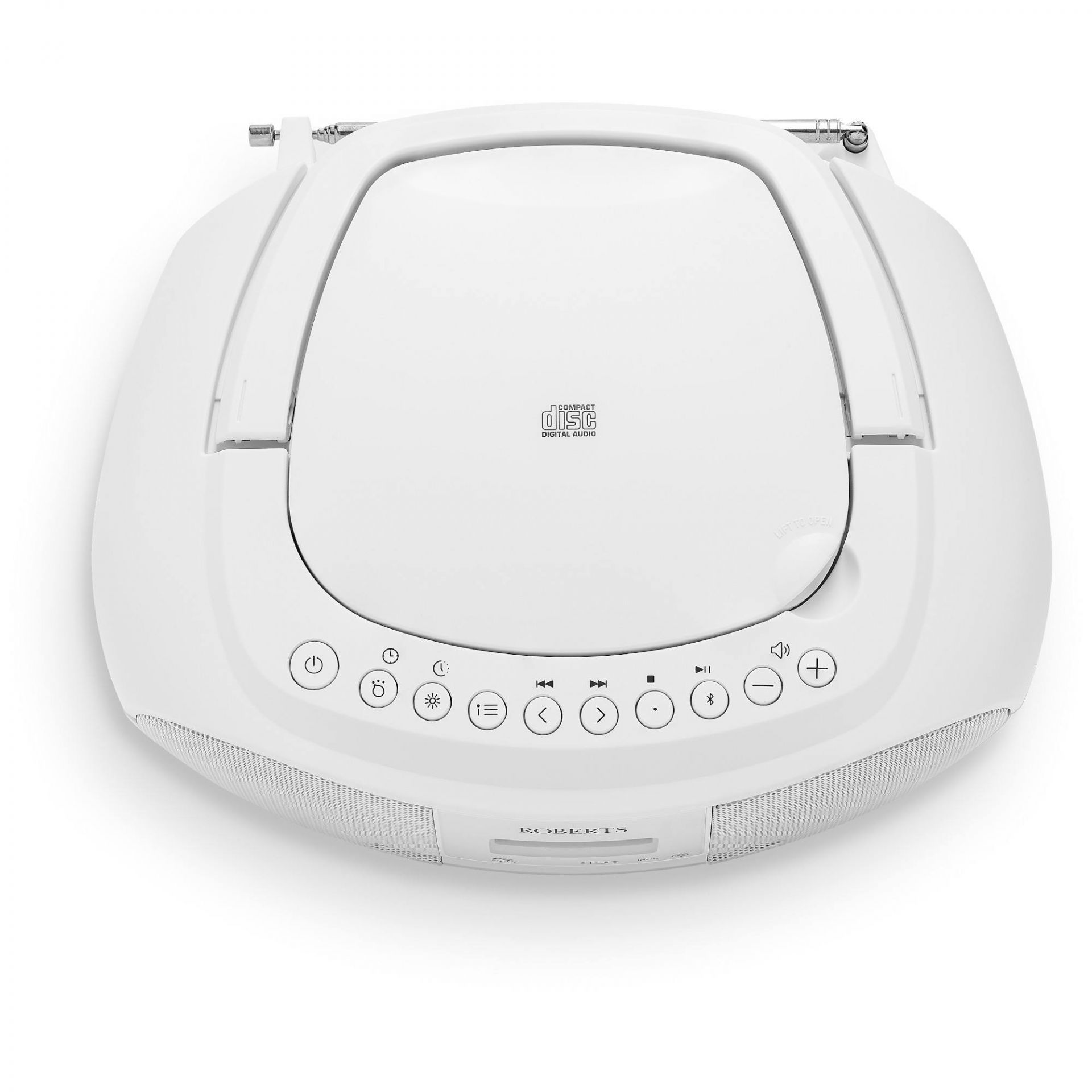 Roberts Zoombox 4 DAB/FM CD Bluetooth Portable Boombox - White | Hughes
