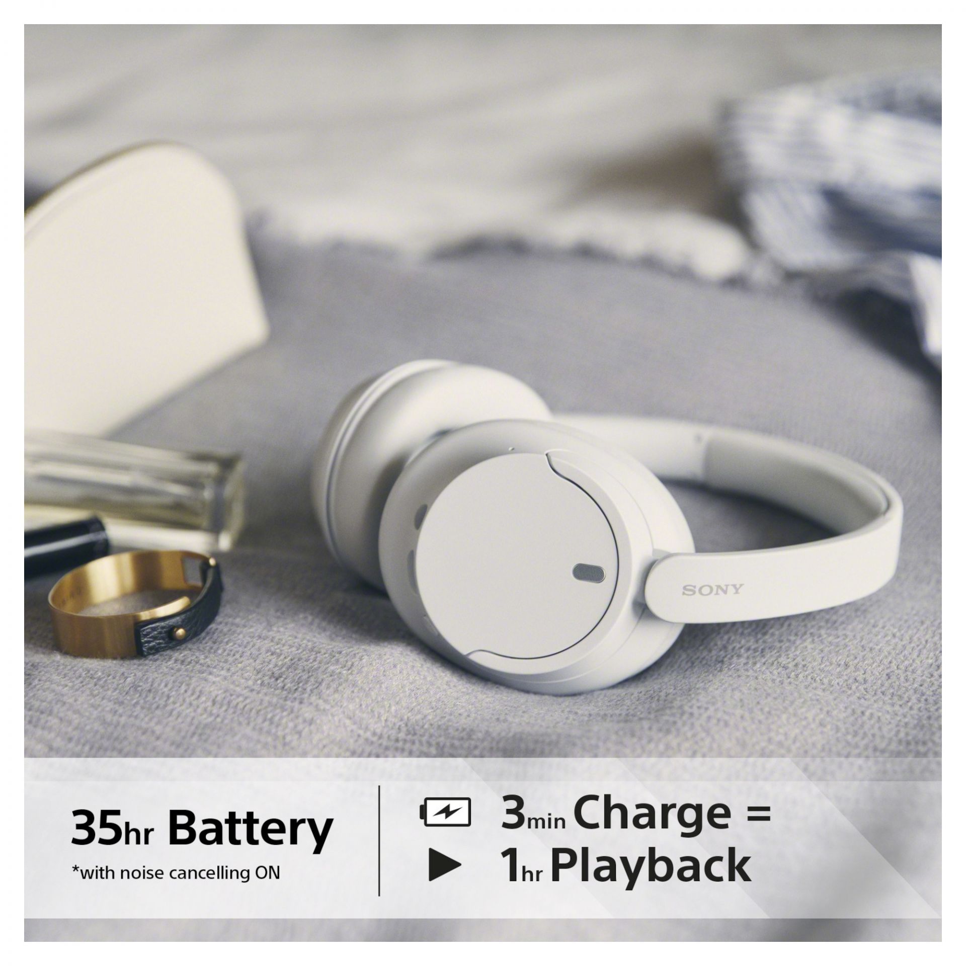 Sony WH-CH720 Wireless Noise-Cancelling Headphones - White | Hughes