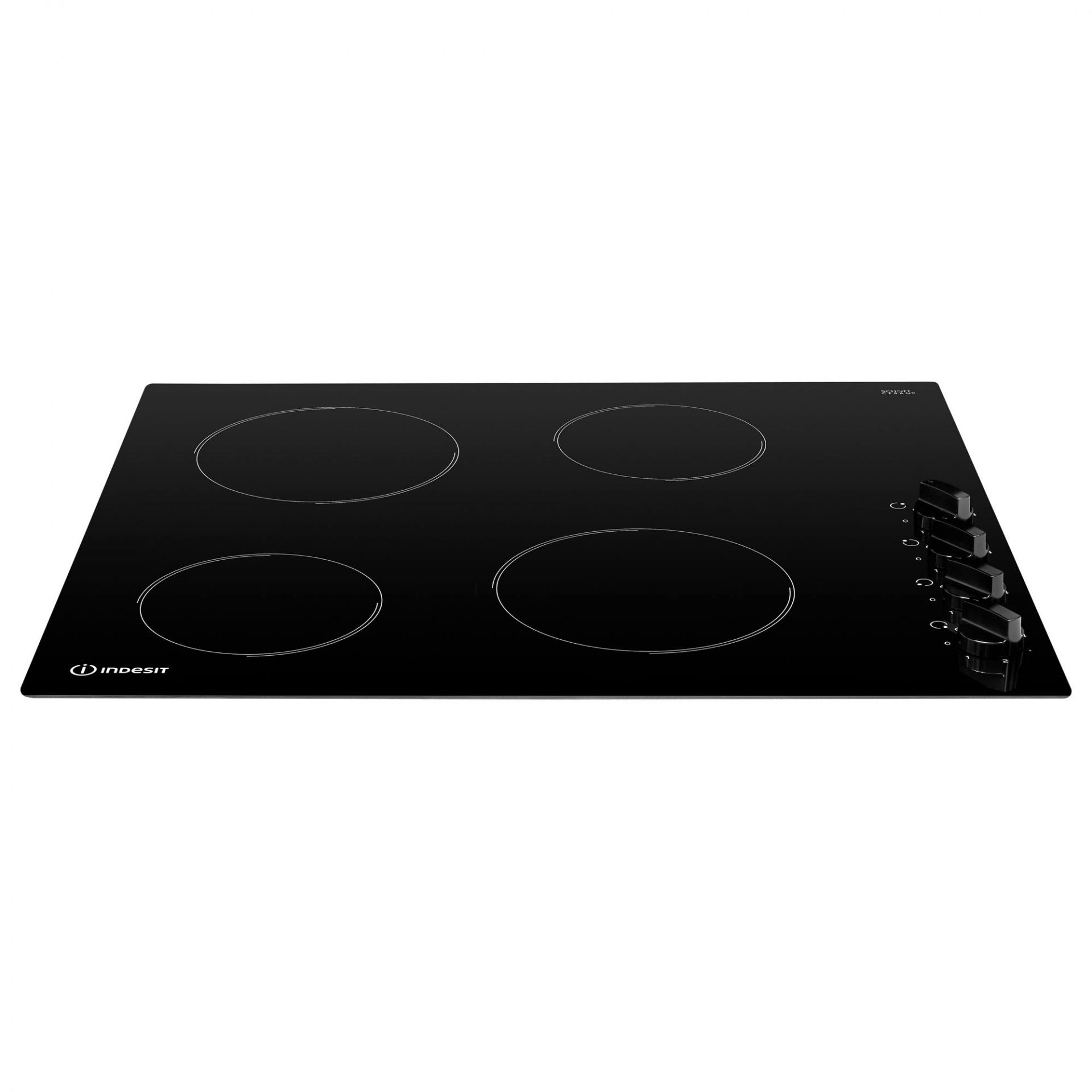 Indesit RI 860 C 60cm Built-In 4 Zone Ceramic Hob - Black | Hughes