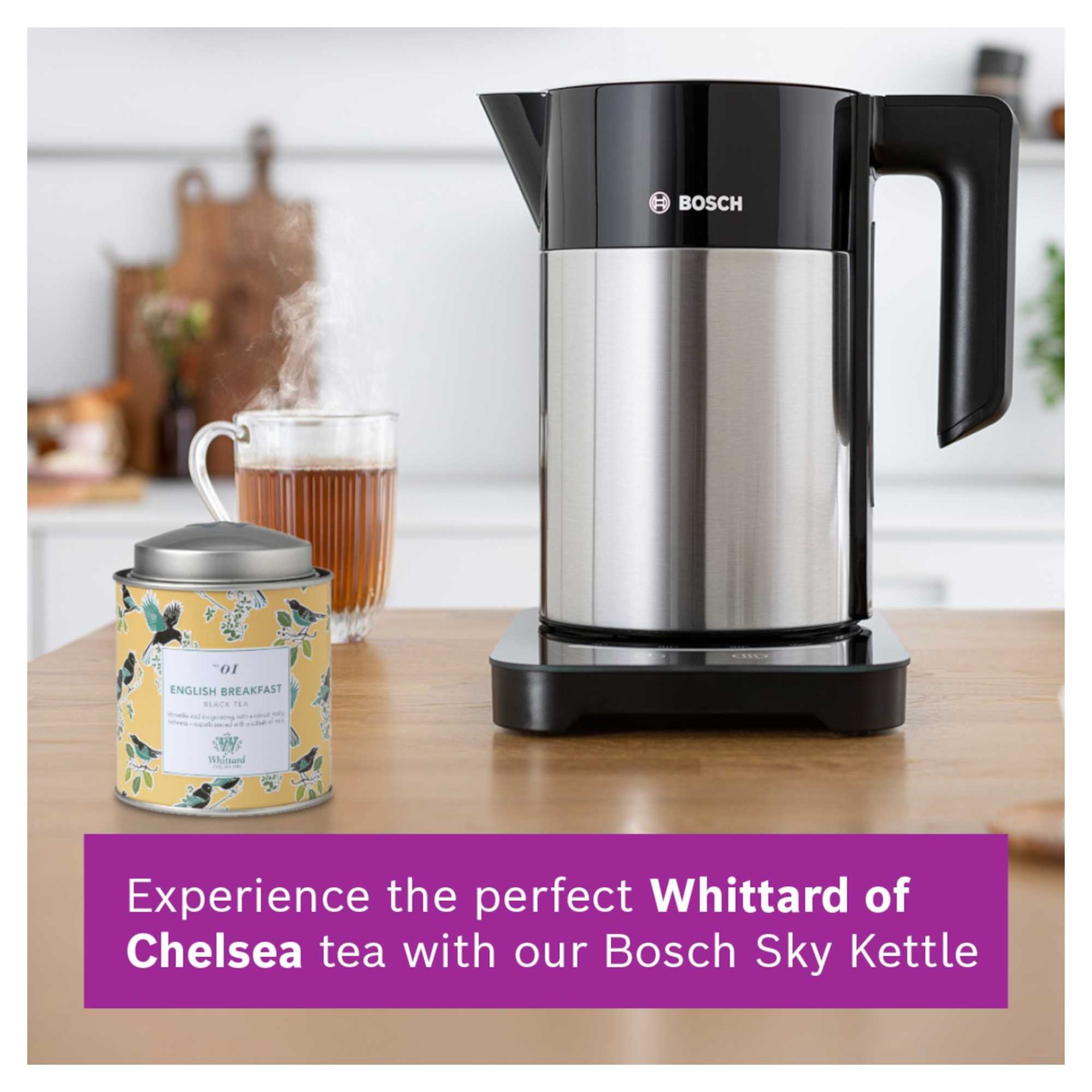 Bosch Sky TWK7203GB Variable Temperature 1.7L Cordless Kettle | Hughes