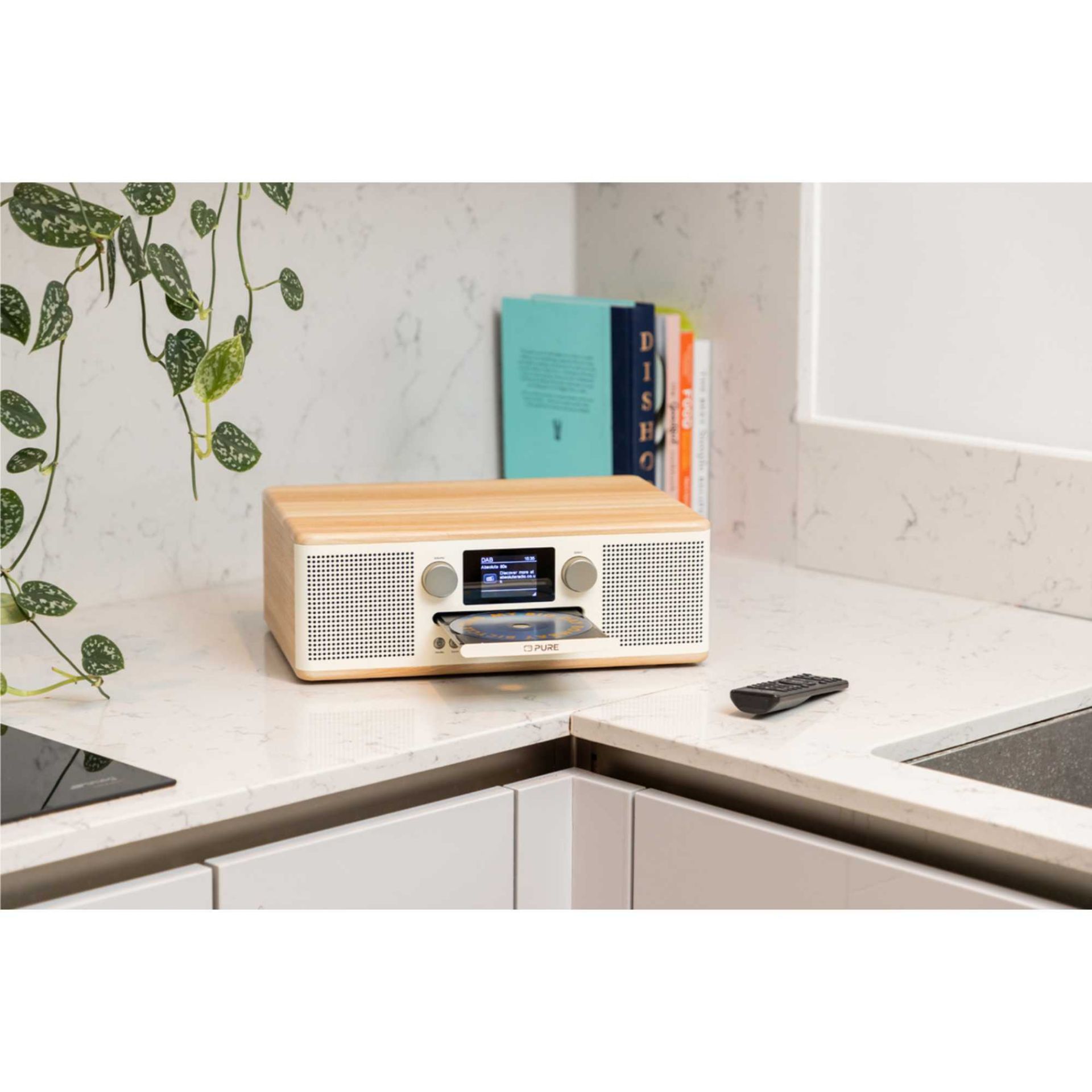 Pure CLASSIC-CD6 DAB+/FM CD Radio with Bluetooth - White & Oak | Hughes