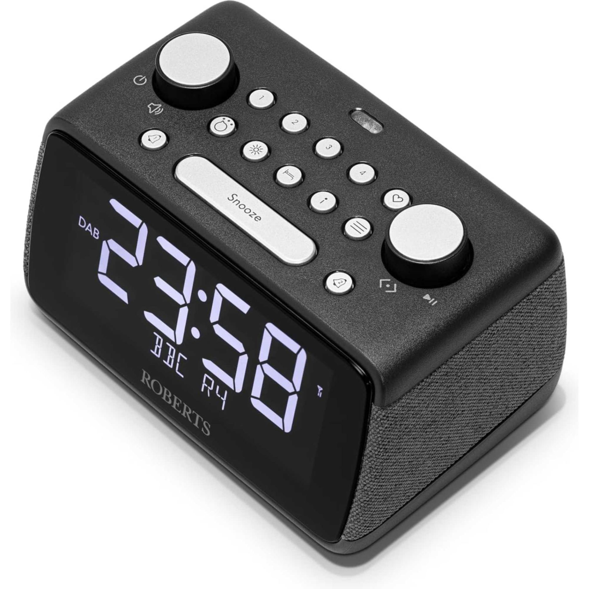 Roberts Ortus 4 FM/DAB/DAB+ Digital Clock Radio with Bluetooth - Black ...