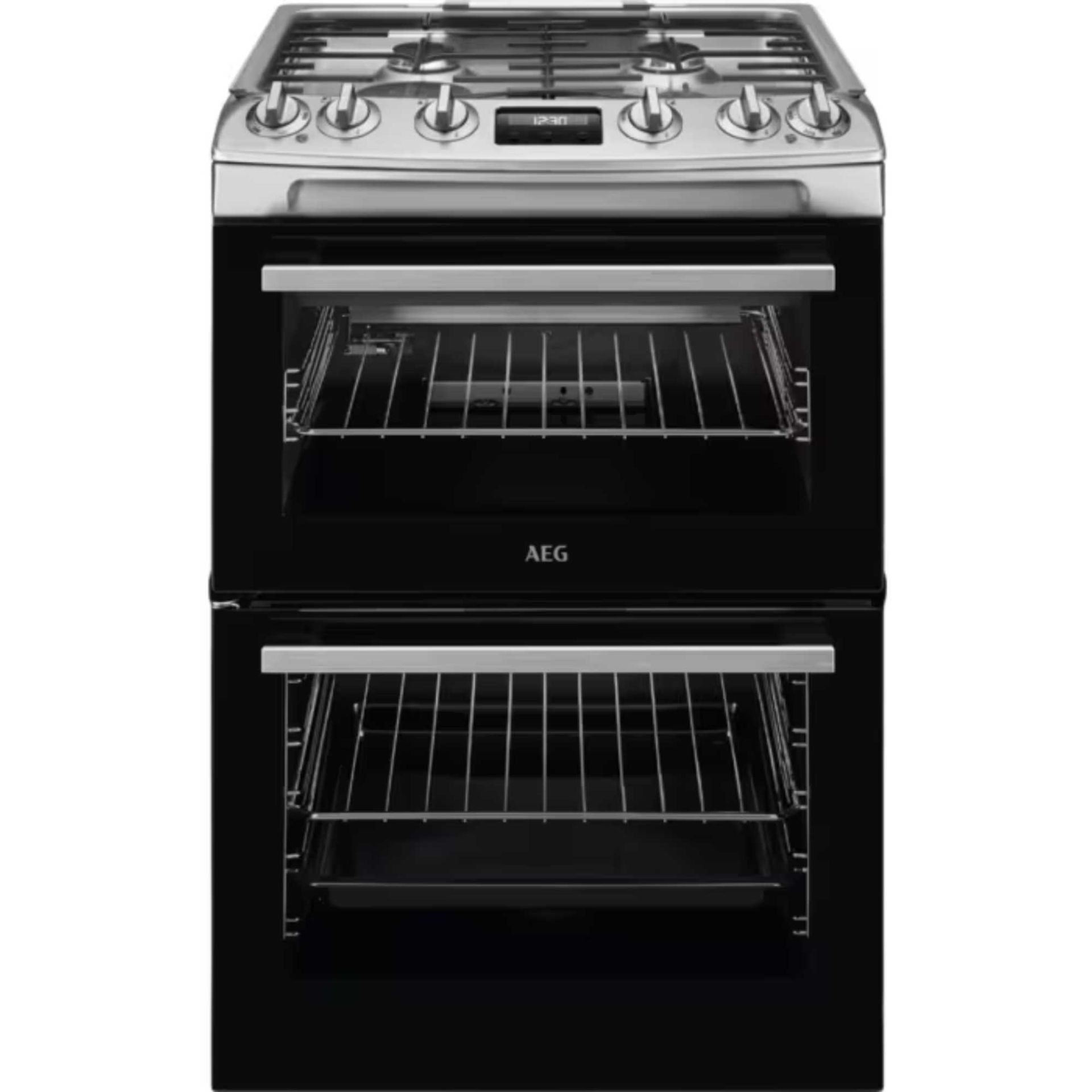 AEG CGX6130ACM 60cm Cooker with Gas Hob - Stainless Steel | Hughes