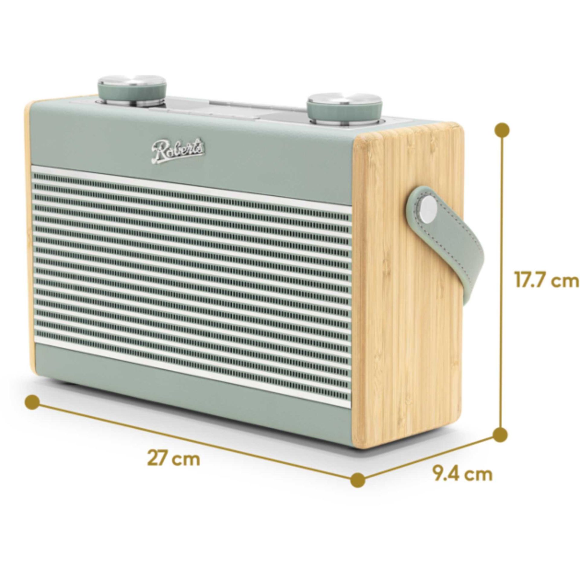 Roberts Rambler Max 1970's Retro Style Radio - Duck Egg | Hughes
