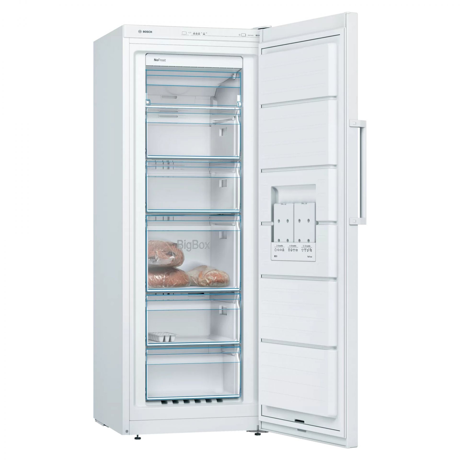 Bosch GSN29VWEVG 200L Freestanding Freezer with NoFrost - White | Hughes