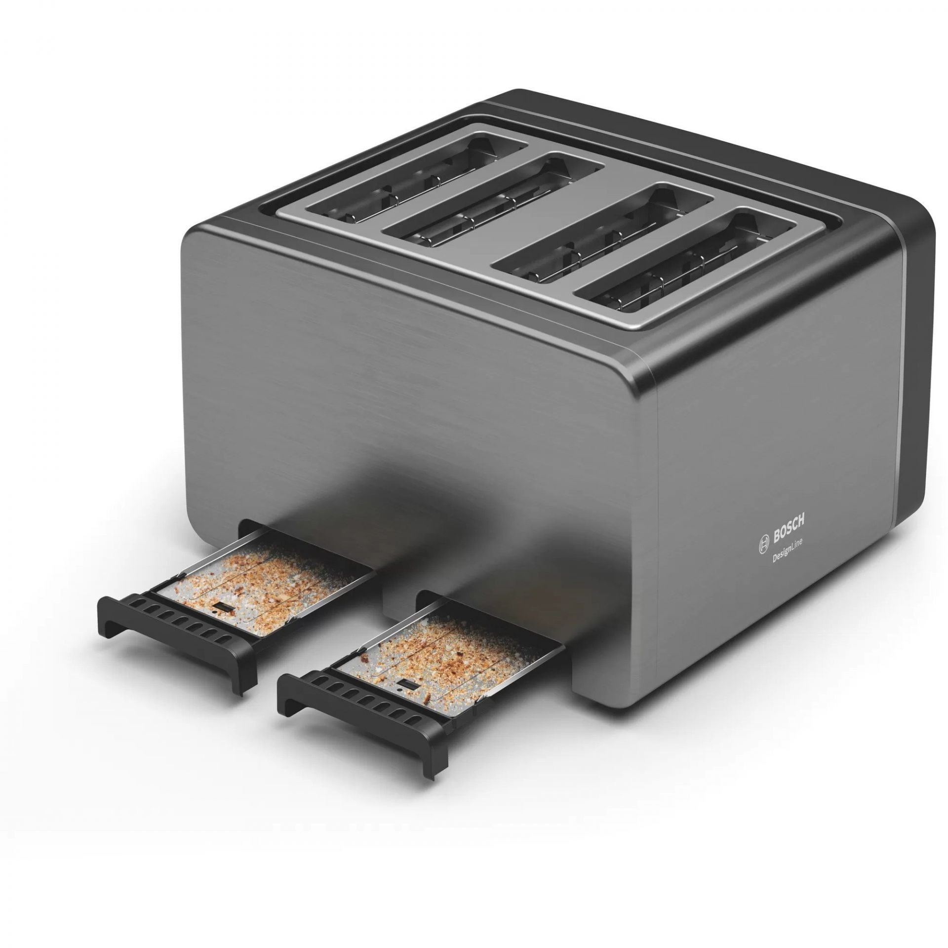 Bosch DesignLine TAT5P445GB 4 Slice Toaster - Graphite | Hughes