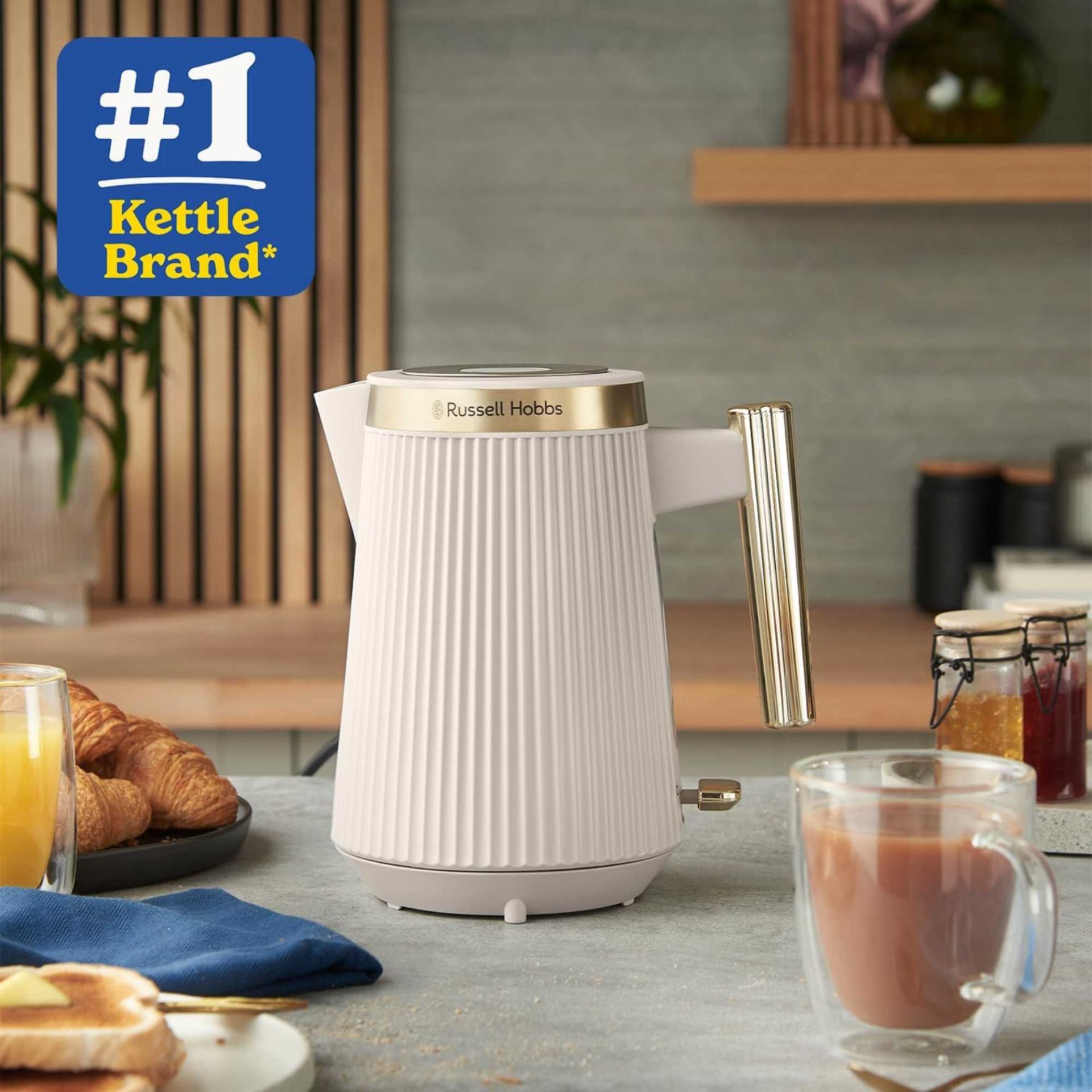 Russell Hobbs 26751 Bronte Kettle - Stone | Hughes
